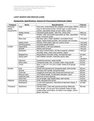 Annex 22 lsar equipments | PDF