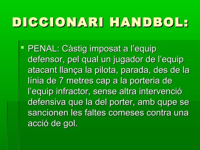 Iniciació al handbol | PPT