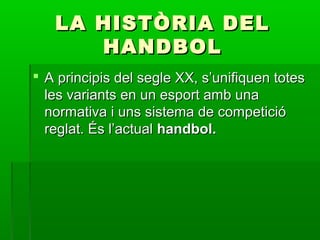 Iniciació al handbol | PPT