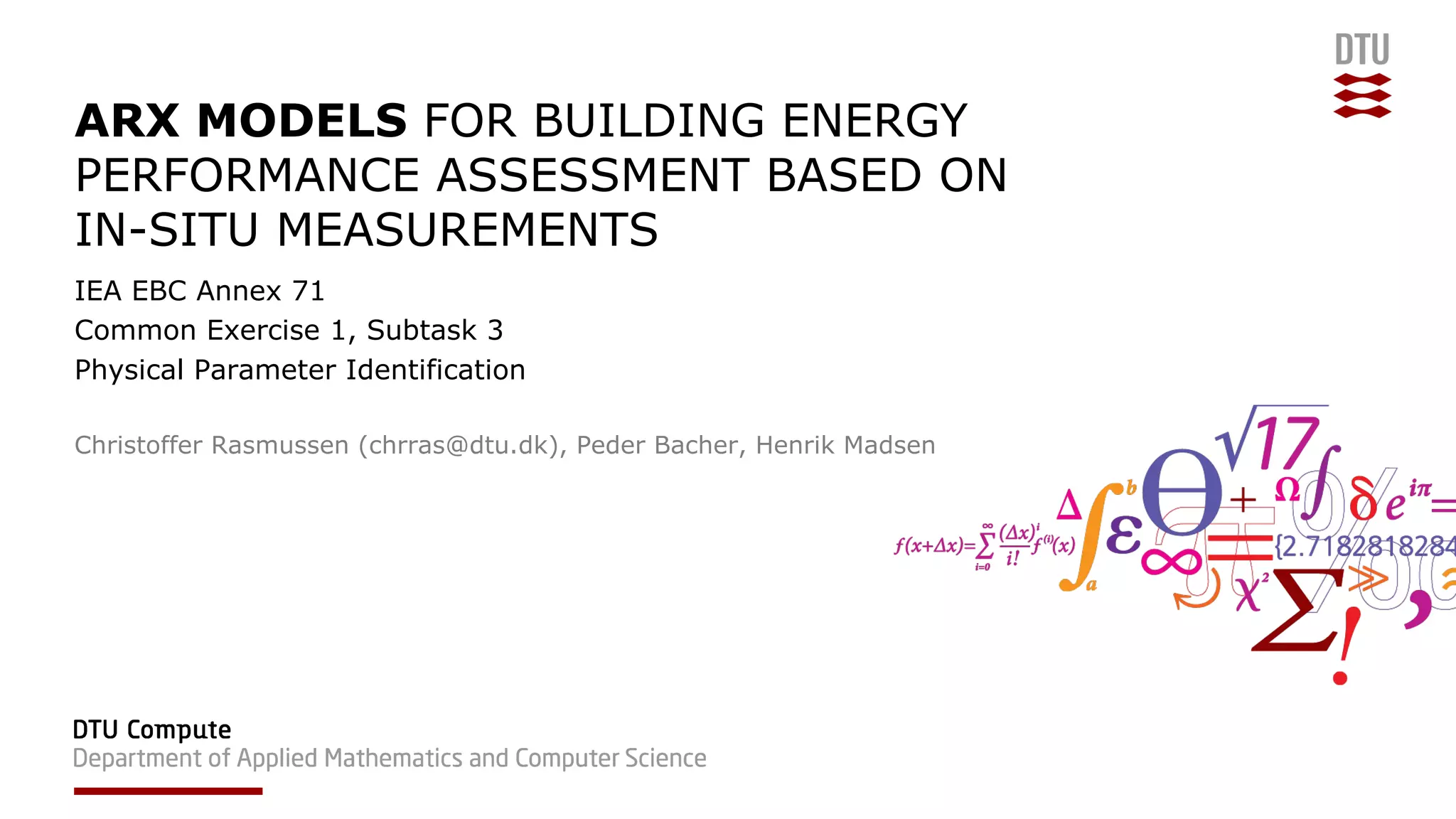 ARX models for Building Energy Performance Assessment Based on In-situ Measurements | PDF