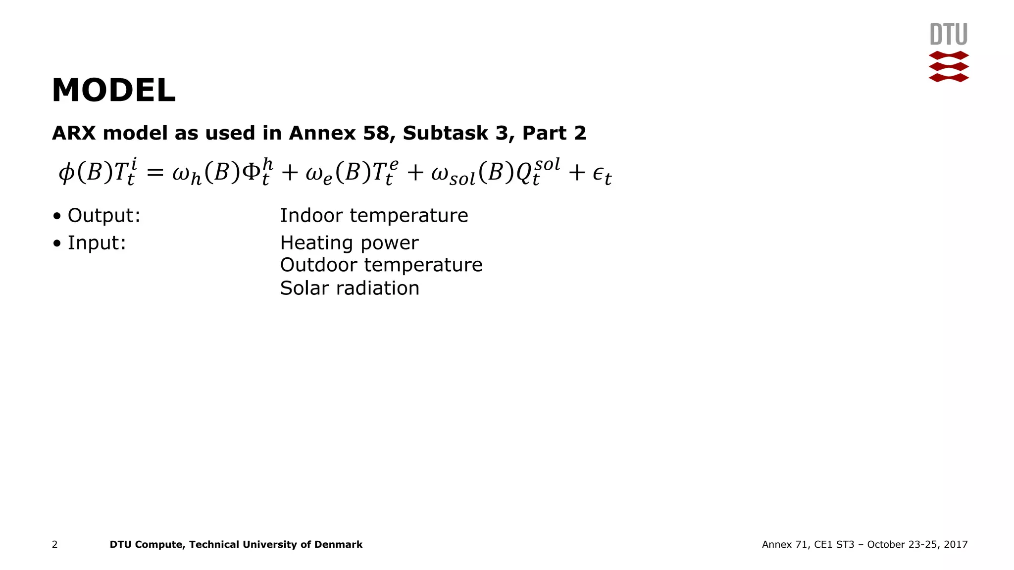 ARX models for Building Energy Performance Assessment Based on In-situ Measurements | PDF