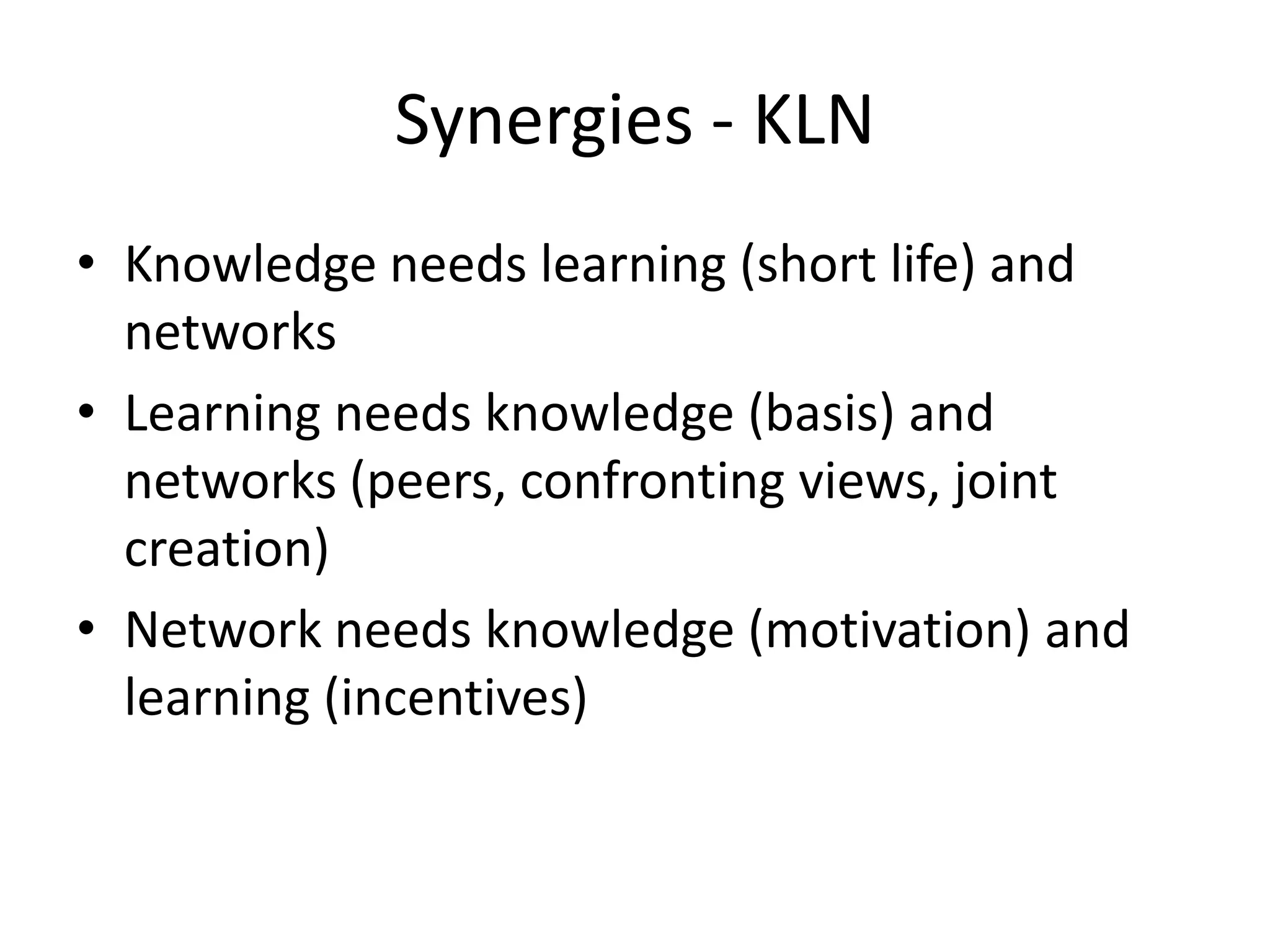 Annex 9 Recap Knowledge, Learning, Networks | PPT