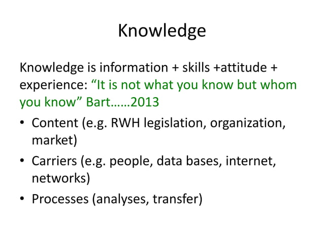 Annex 9 Recap Knowledge, Learning, Networks | PPT