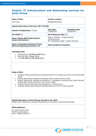 Annex A Project Summary | PDF