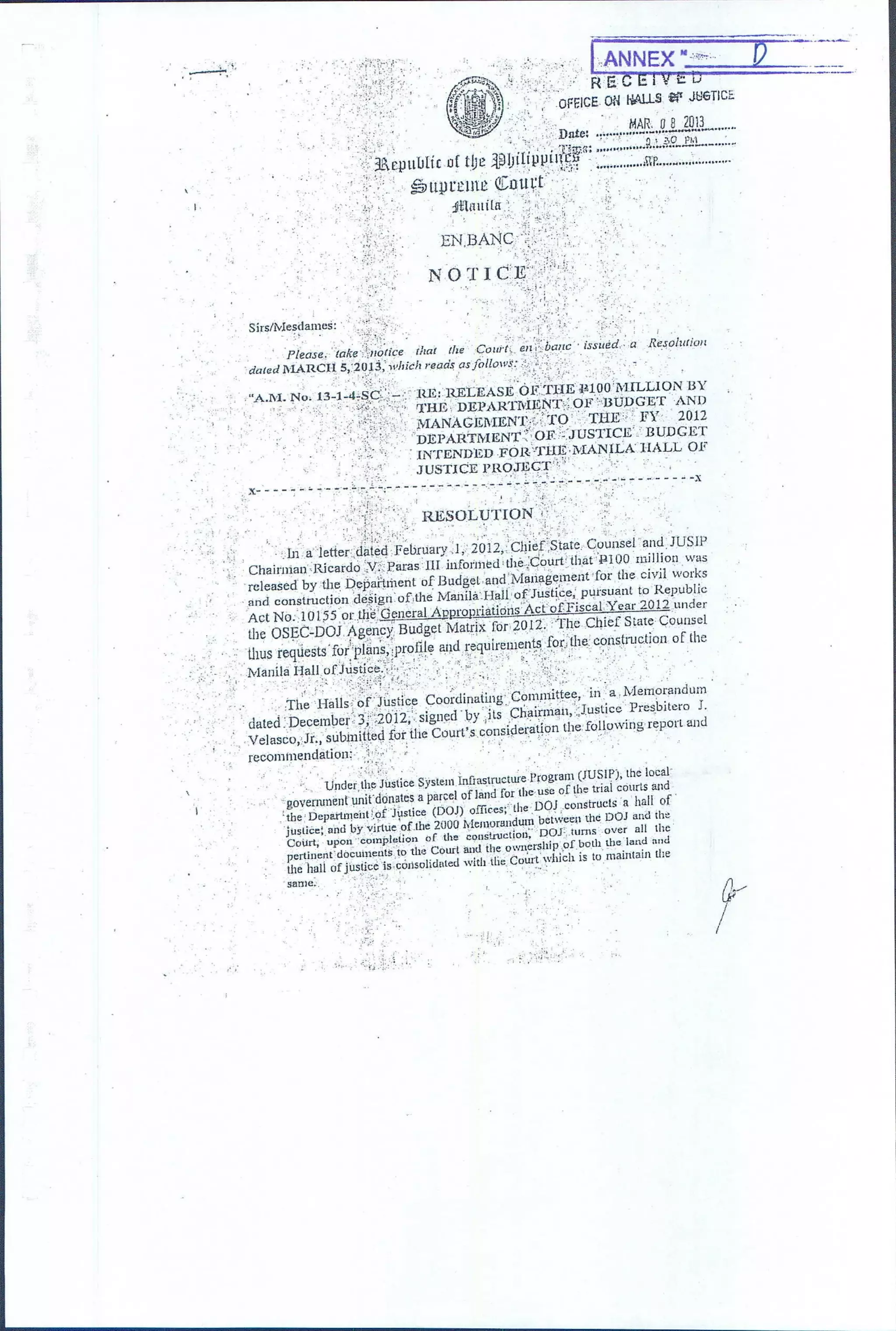 Annex D - document showing cross border transfer request from the ...