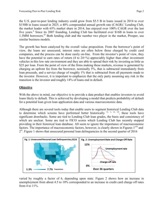 Forecasting peer-to-peer lending risk | PDF | Stocks and Bonds ...