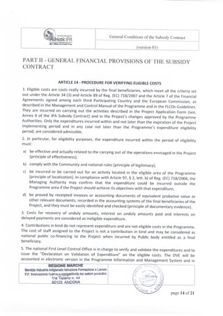 Annexes to Subsidy Contract_Next Project | PDF