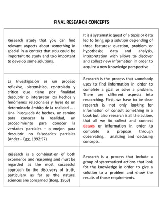 Annex final research concepts | PDF