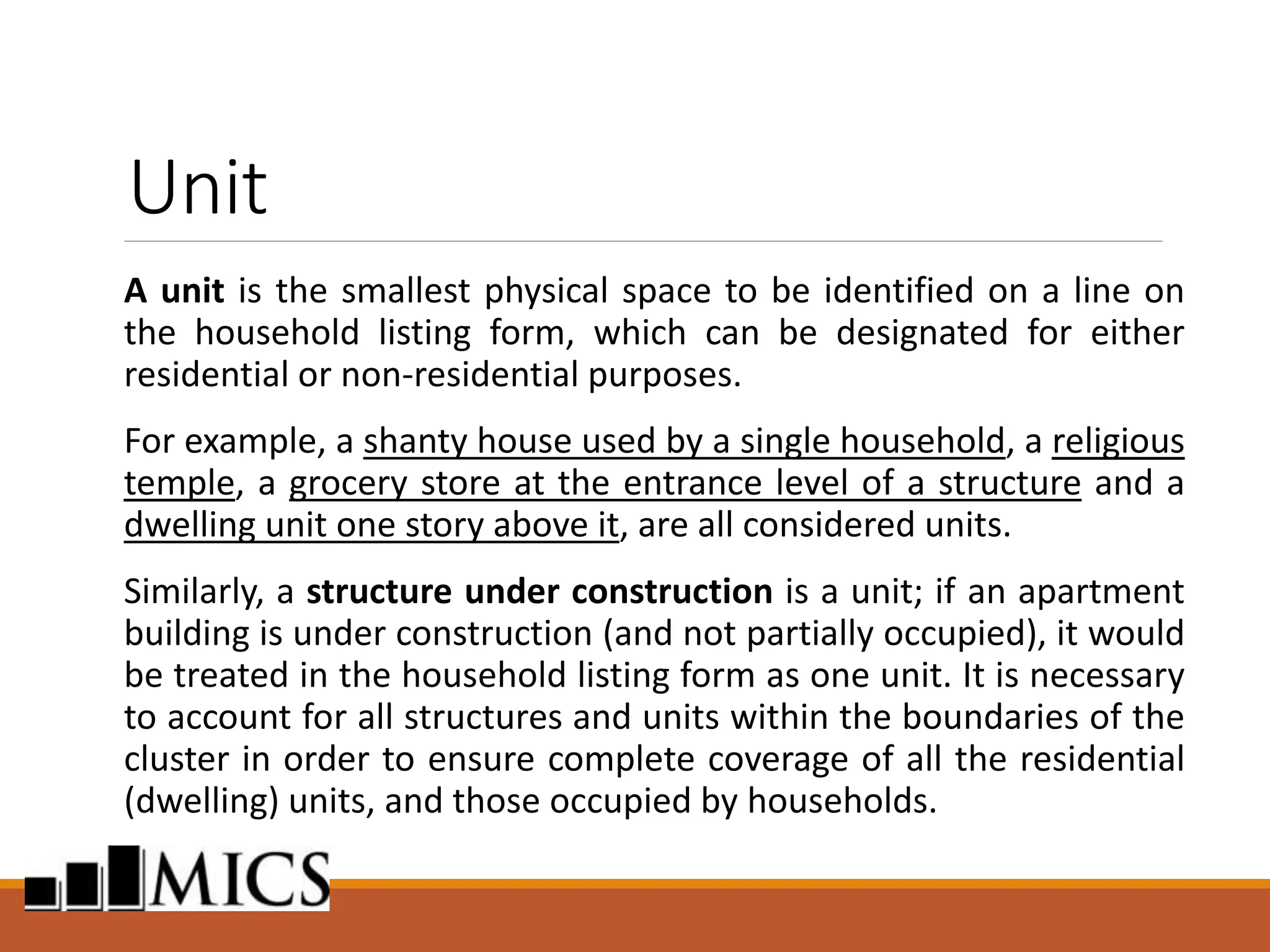 Annex H. Example Mapping and Household Listing Training Presentation 7. ...