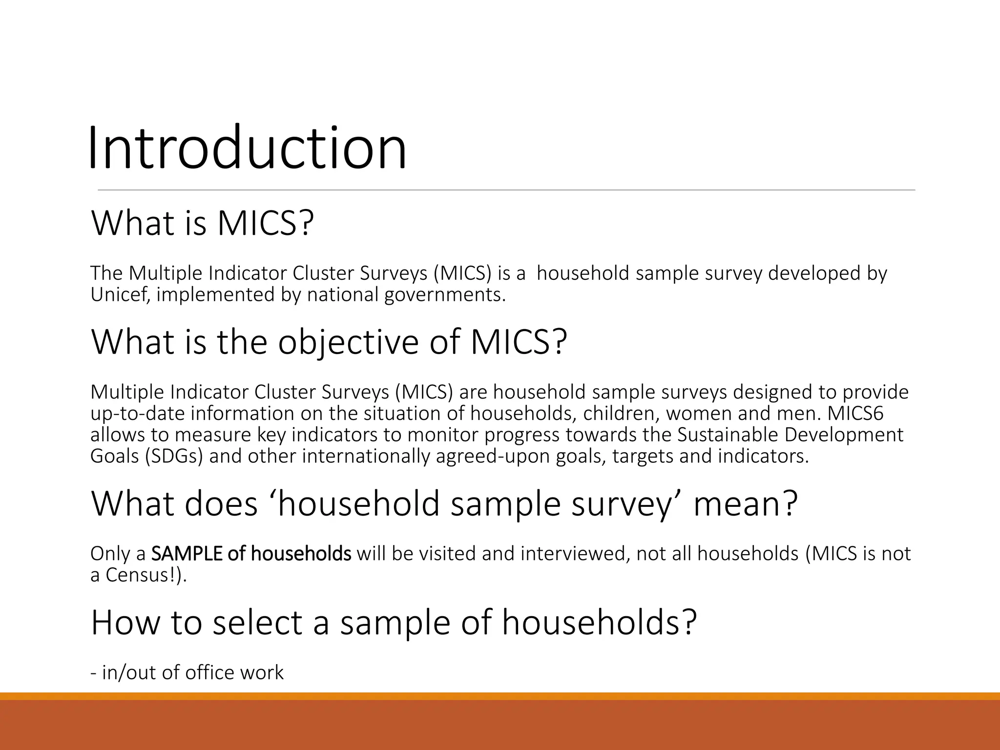 Annex H. Example Mapping and Household Listing Training Presentation 7. ...
