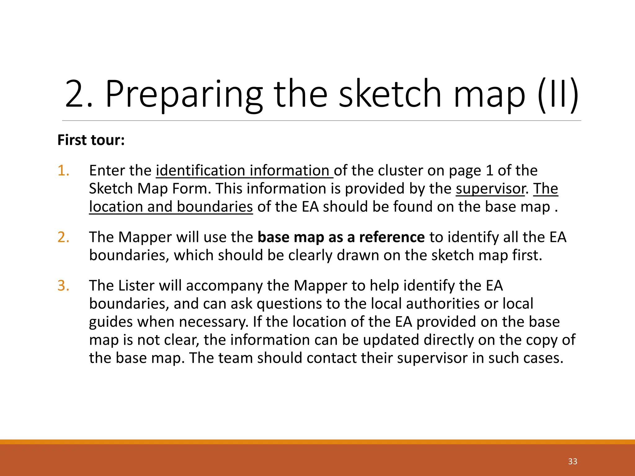 Annex H. Example Mapping and Household Listing Training Presentation 7. ...
