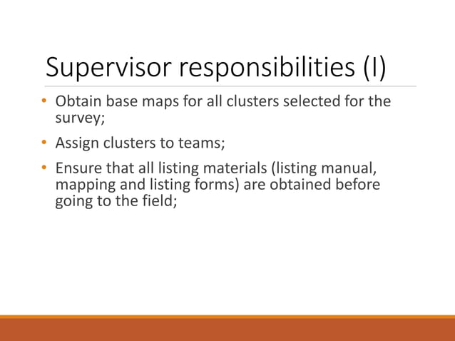 Annex H. Example Mapping and Household Listing Training Presentation 7. ...