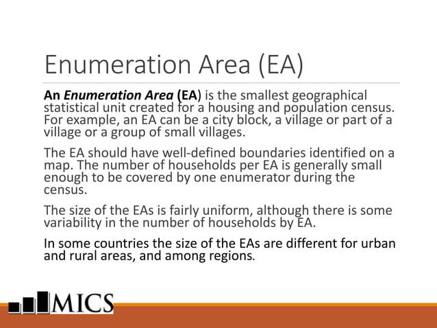 Annex H. Example Mapping and Household Listing Training Presentation 7. ...