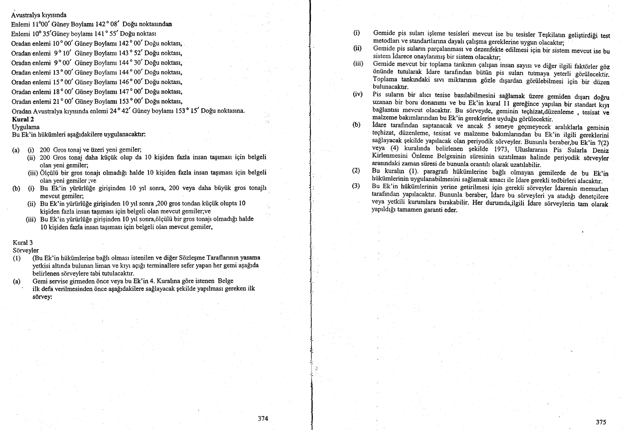 Annex iv gemilerden cikan pis sulardan kirlenmenin onlenmesi icin kurallar | PDF