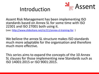 ISO Annex SL Clause 6: Planning | PPTX