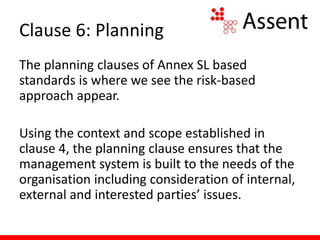 ISO Annex SL Clause 6: Planning | PPTX