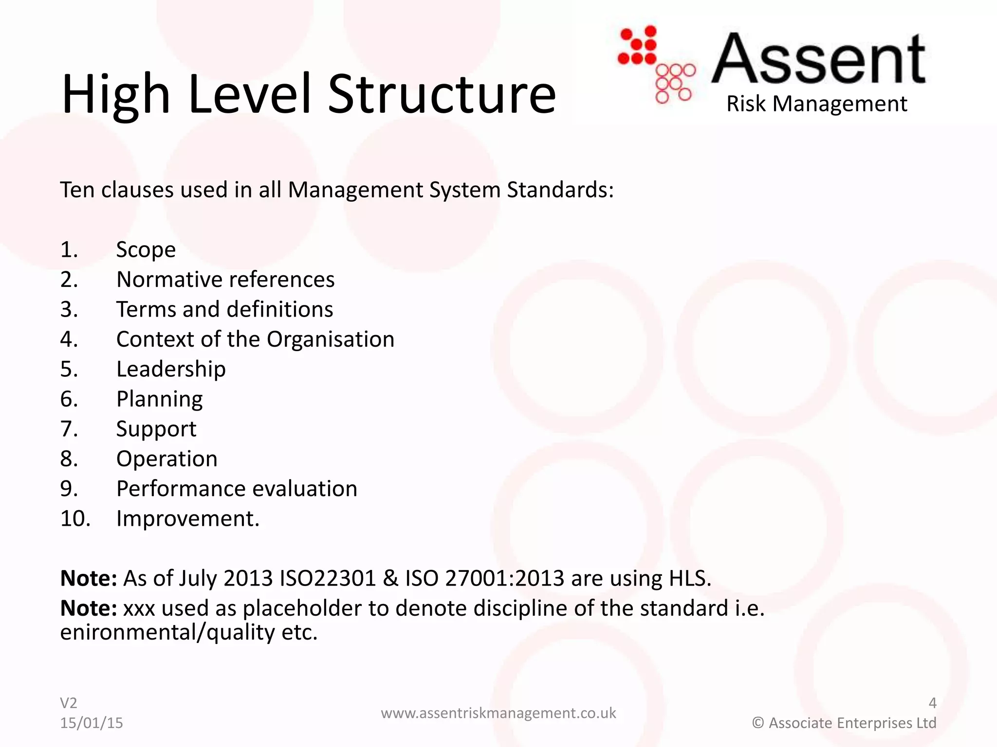 Annex SL Training for ISO 9001:2015. & ISO 14001:2015. | PPTX