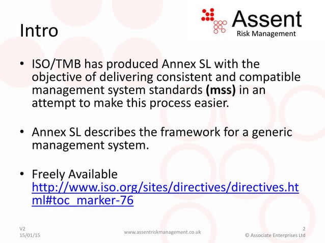 Annex SL Training for ISO 9001:2015. & ISO 14001:2015. | PPTX ...