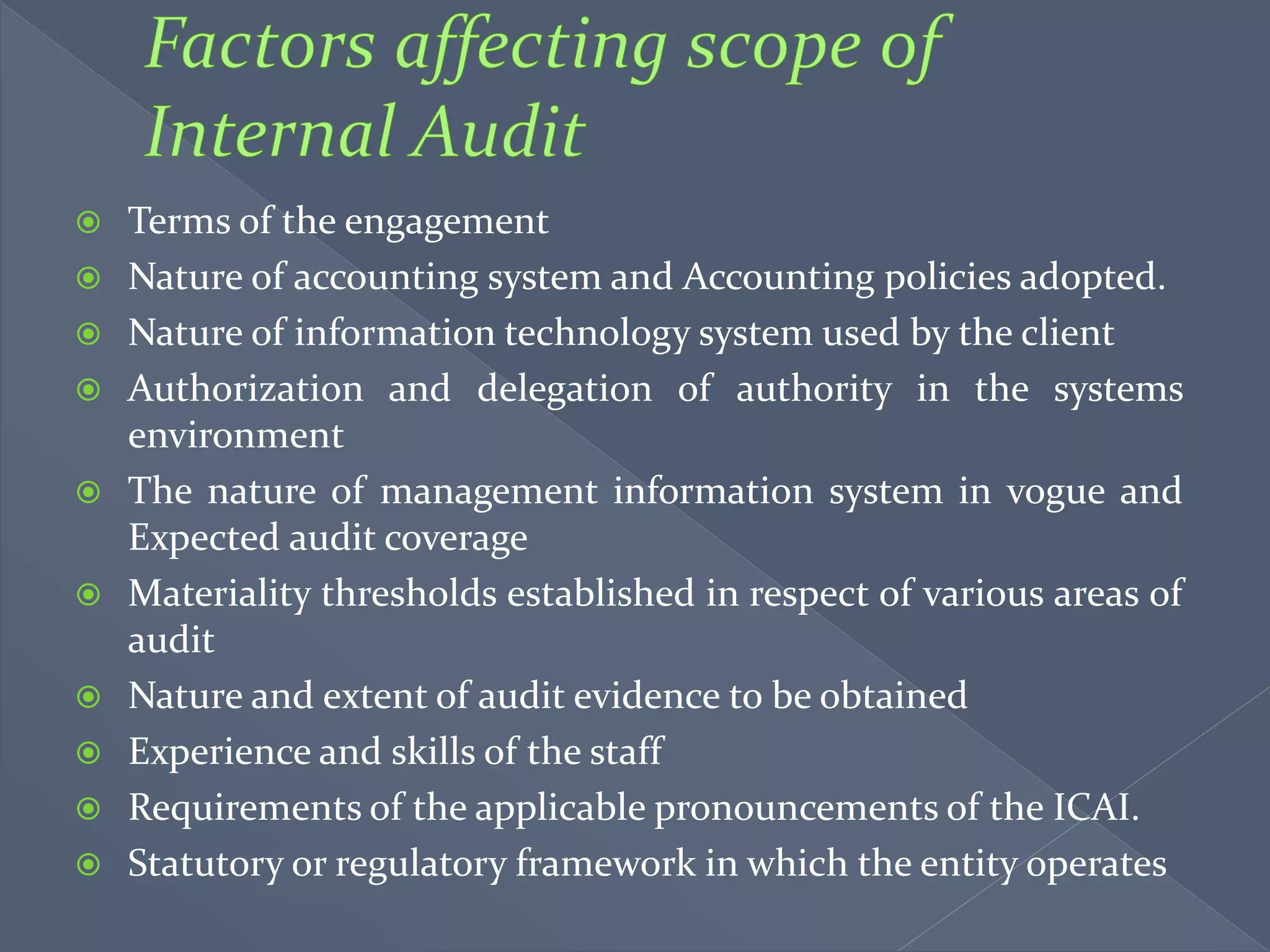Standards of Internal Audit | PPTX