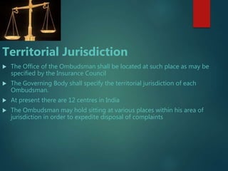 presentation-on-structure-functioning-of-insurance-ombudsman | PPT