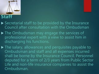 presentation-on-structure-functioning-of-insurance-ombudsman | PPT