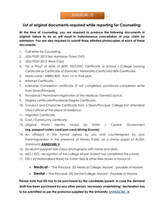 Annexure vi,jss | PDF