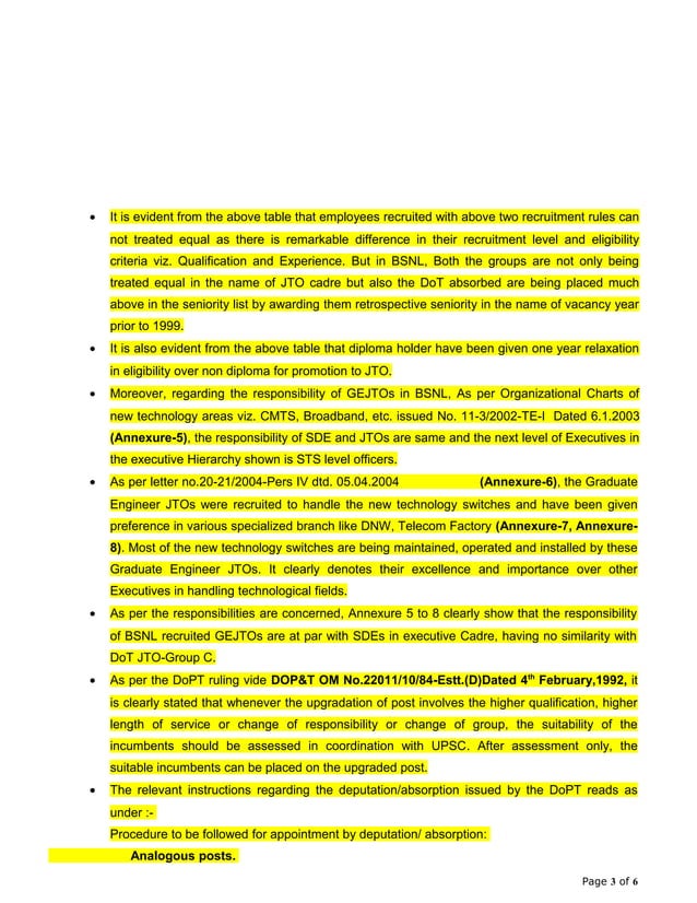 Annexure 5 submission to batra committee | DOC | Careers