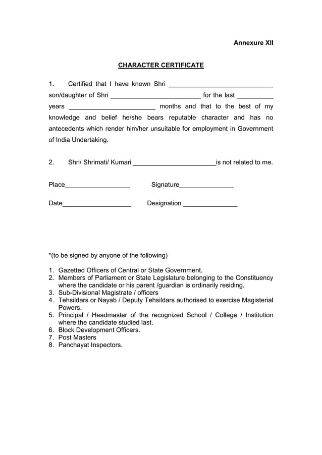 Annexure xii | PDF