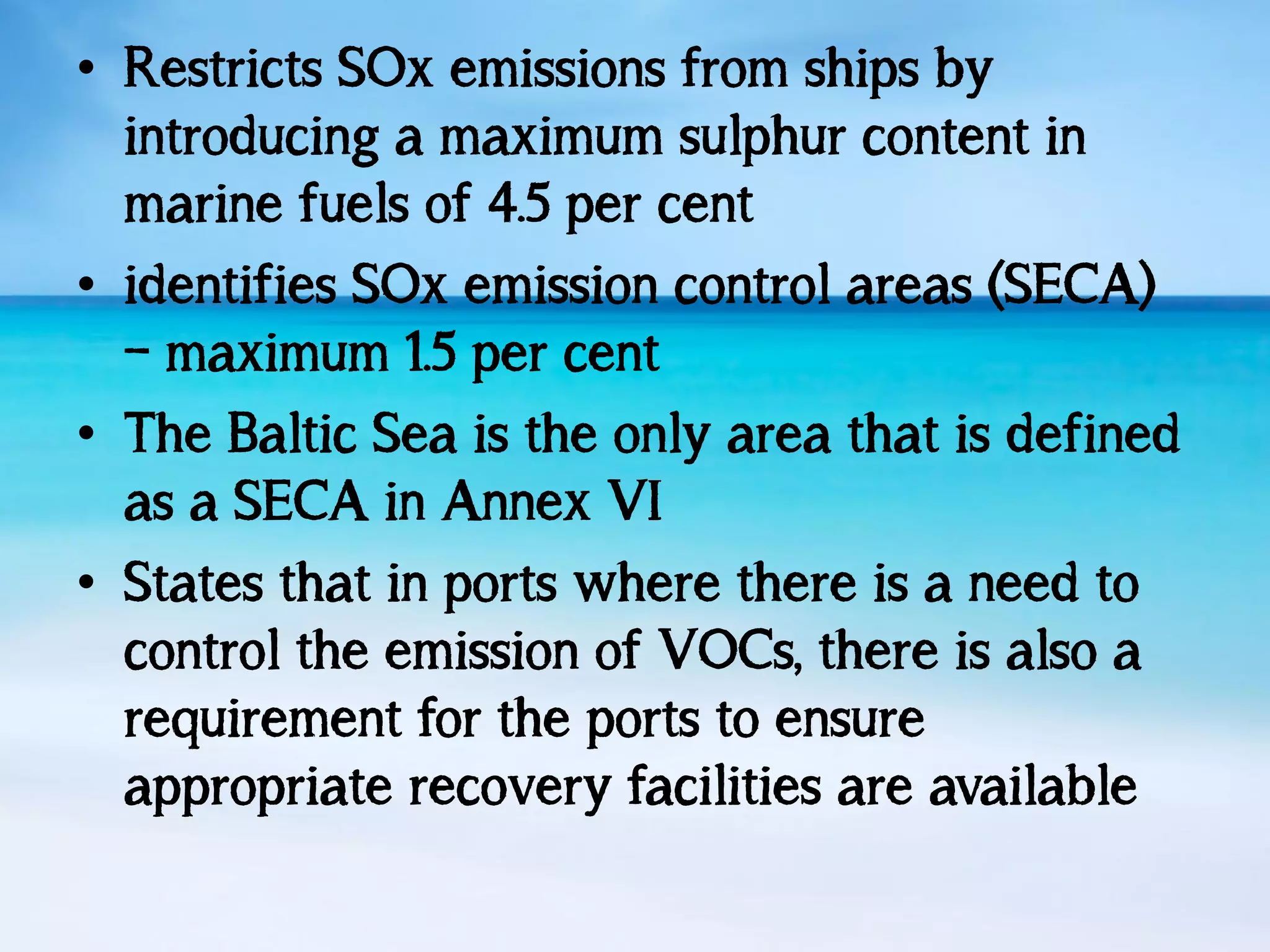 Annex vi of marpol | PDF