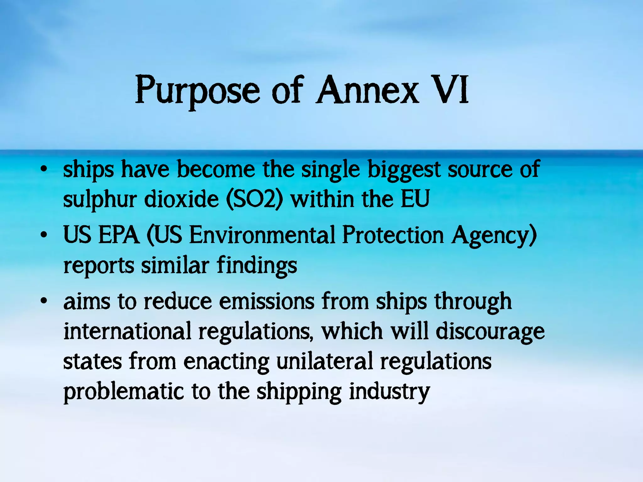 Annex vi of marpol | PDF