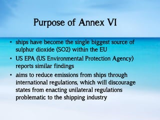 Annex vi of marpol | PDF