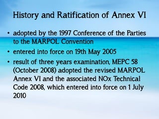 Annex vi of marpol | PDF