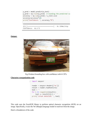 Automatic Number Plate Recognition System in Bangla using Deep Learning model(Report) | PDF