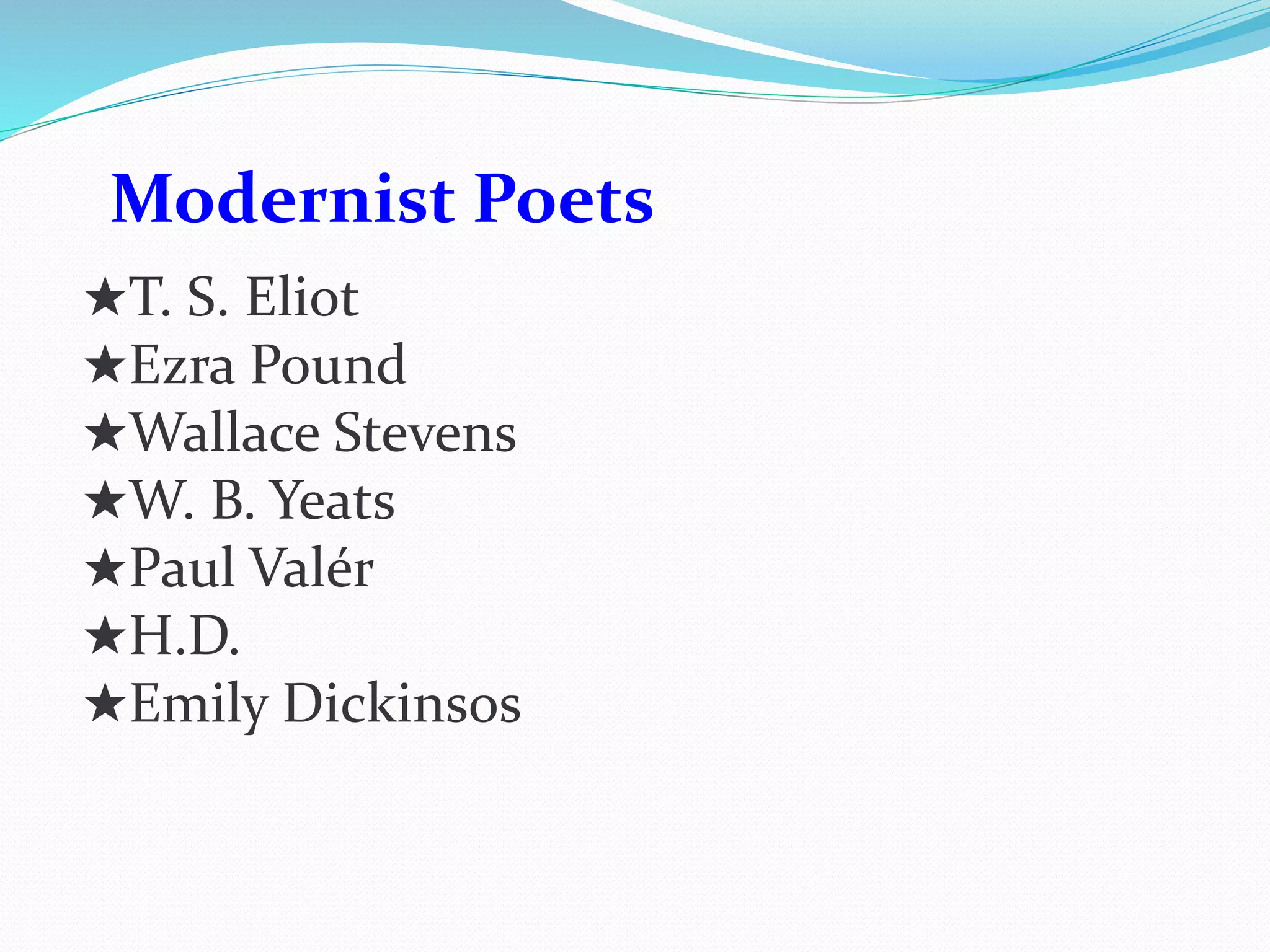 Modernism in English Poetry presented by Anni | PPTX