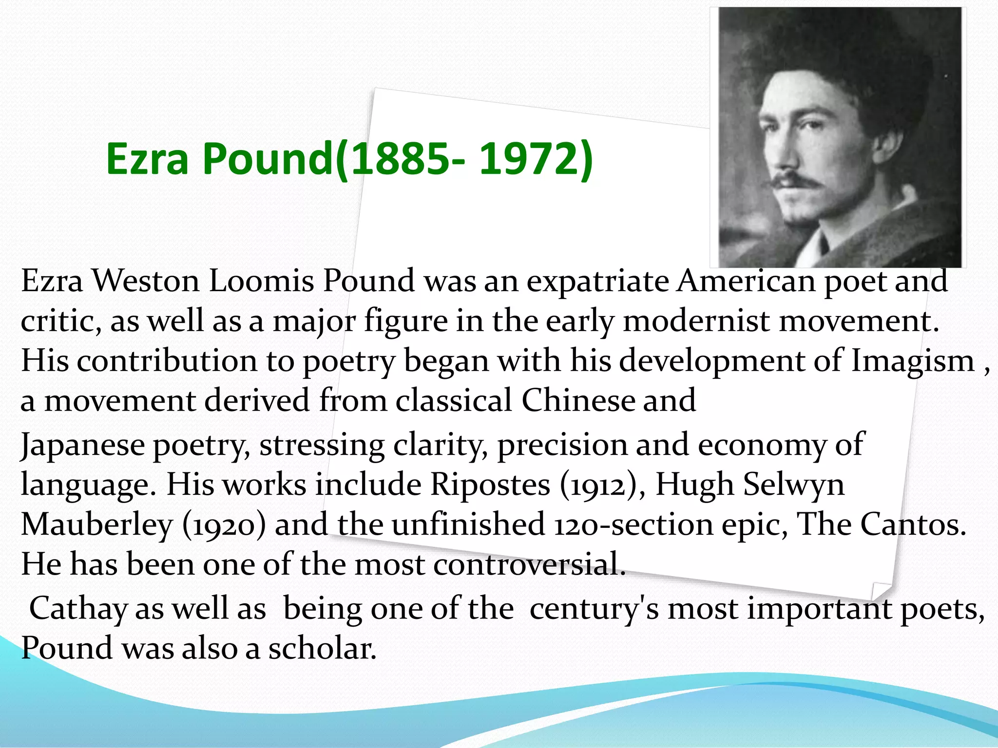Modernism in English Poetry presented by Anni | PPTX