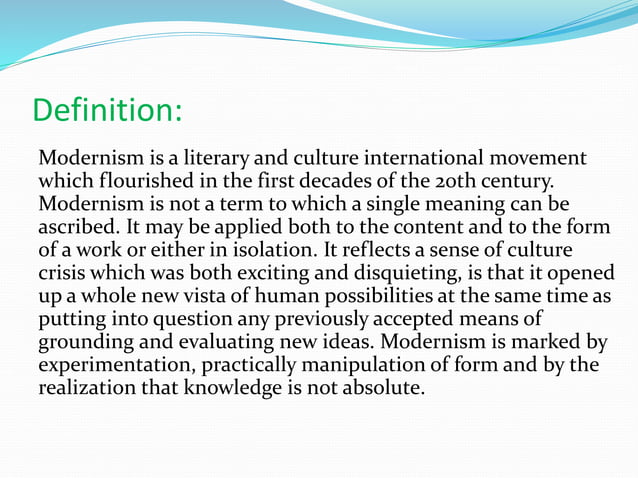 Modernism in English Poetry presented by Anni | PPT
