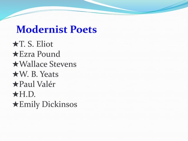 Modernism in English Poetry presented by Anni | PPT