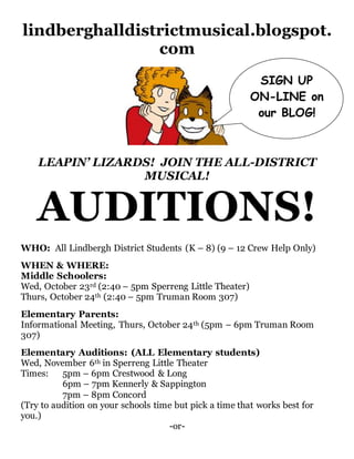 Annie jr audition flier | PDF