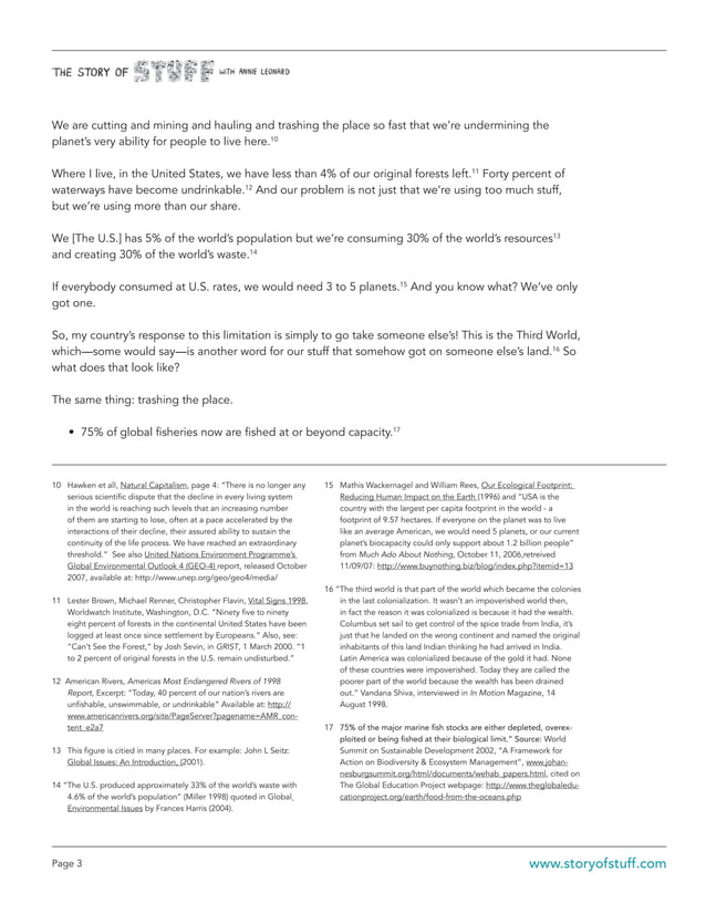 Annie Leonard Story Of Stuff Pdf