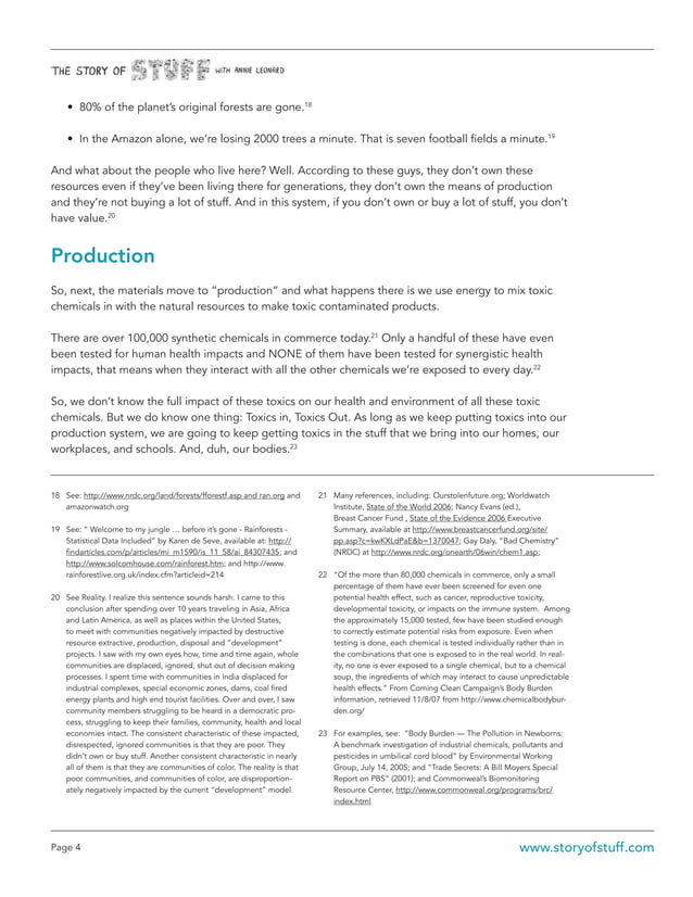 Annie Leonard Story Of Stuff Pdf