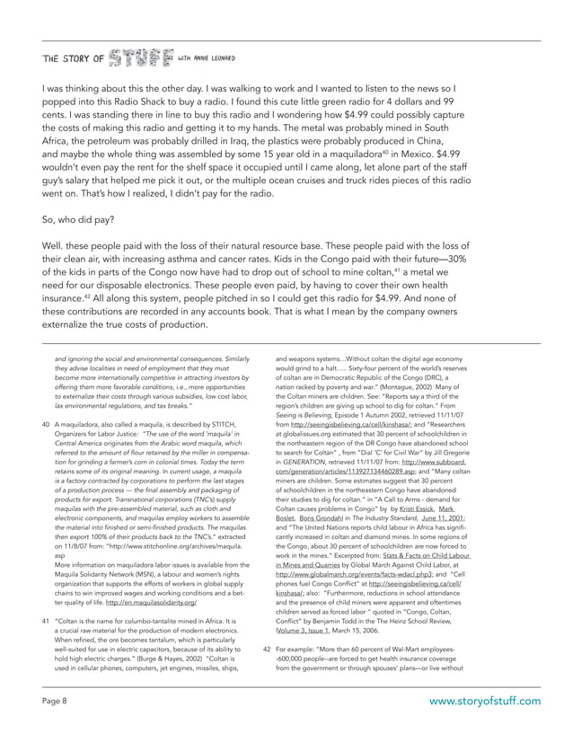 Annie Leonard Story Of Stuff Pdf