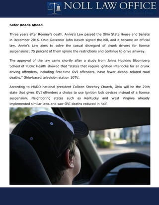 Annie’s Law: Preventing Drunk Driving in Ohio | PDF
