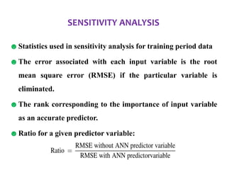 Ann in water level prediction | PPTX