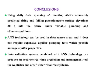 Ann in water level prediction | PPTX