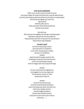 Kumpulan Puisi Sahabat | PDF