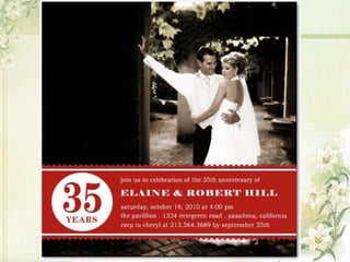Anniversary party invitation cards | PPT