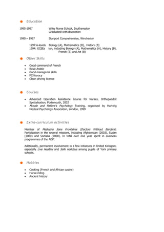 CV Template (Ann Kelly) | PDF