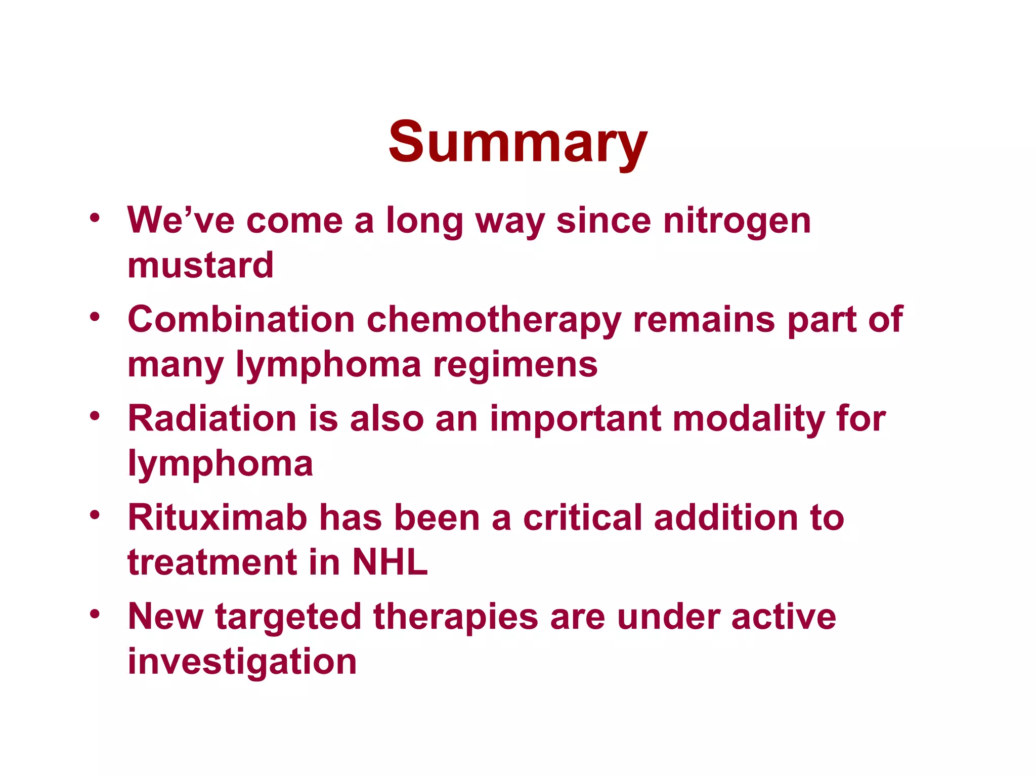 An Overview of Lymphoma Treatment | PPT