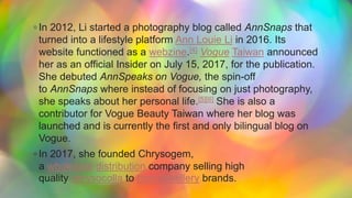 Ann Li Life, Career, Achievement, Lifestyle, Biography.pptx