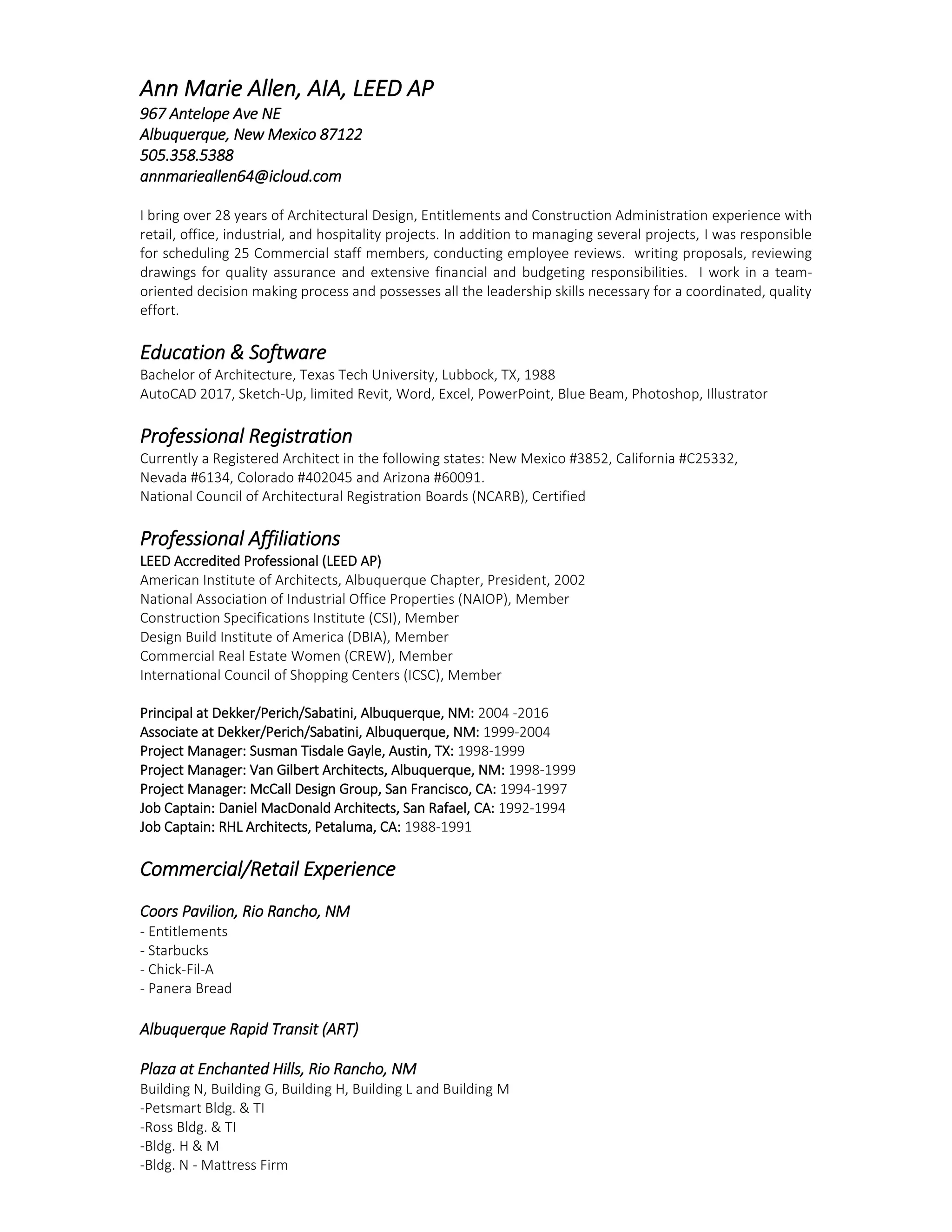 Ann Marie Allen Resume 2017 | PDF